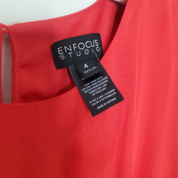 Enfocus Studio | Dresses | Enfocus Petite Dress In Beautiful Coral Color With Sexy Opening In ...